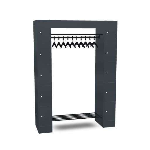 C+P S 8070 Offene Garderobe, 10 Fächer | Inwerk Büromöbel