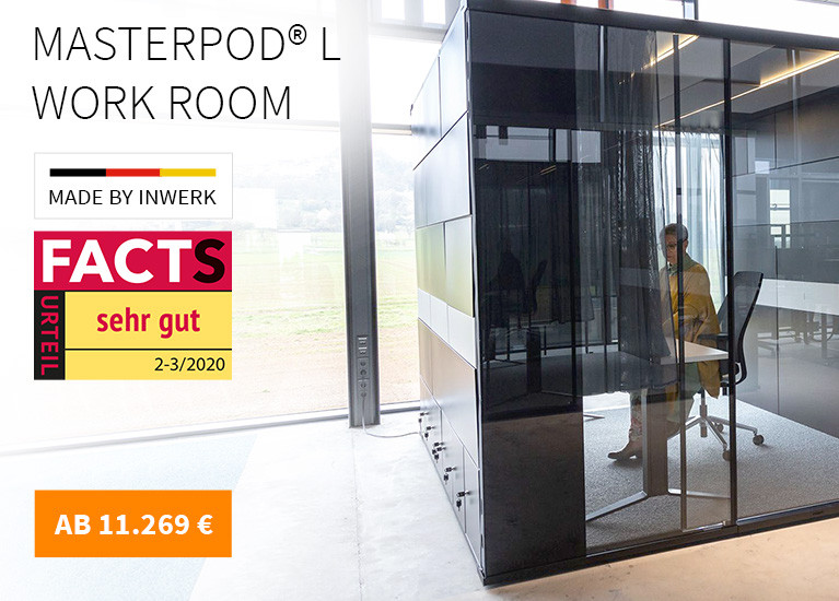 Arbeitsplätze & Work Units | Raum-in-Raum Systeme | Inwerk Büromöbel