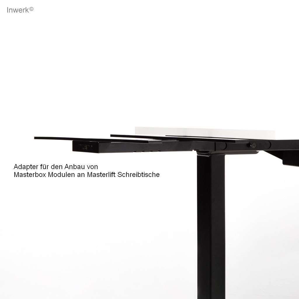 Höhenverstellbarer Schreibtisch Masterlift 4, s/w | Inwerk Büromöbel