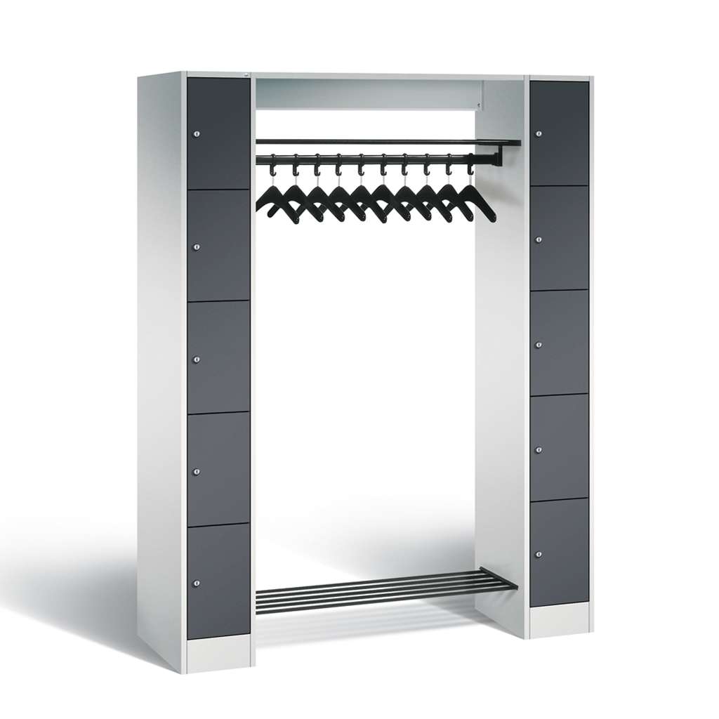 C+P S 8070 Offene Garderobe, 10 Fächer | Inwerk Büromöbel