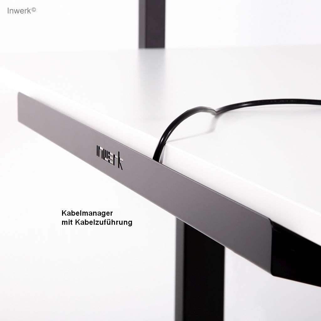 Höhenverstellbarer Schreibtisch Masterlift 4, s/w | Inwerk Büromöbel