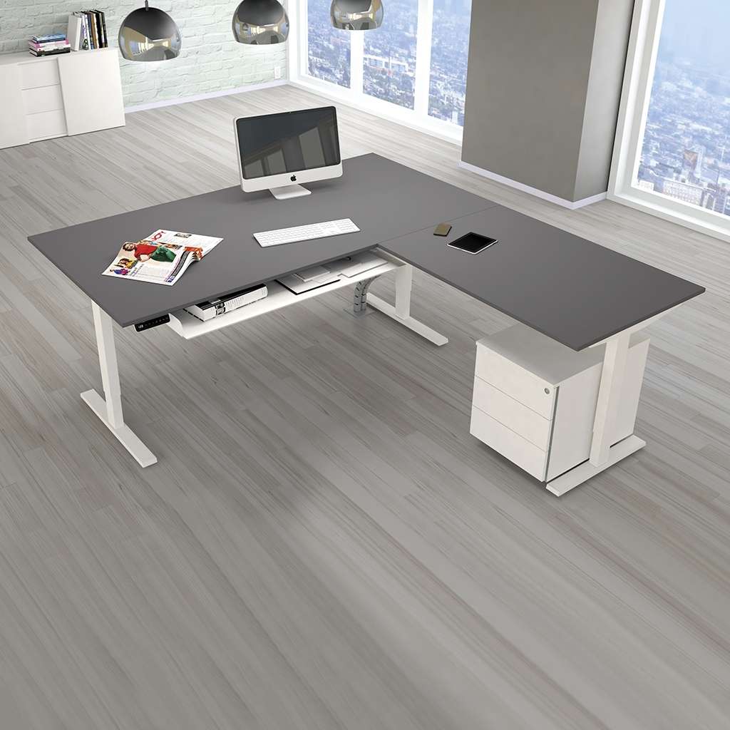 Höhenverstellbarer Eckschreibtisch Motus | Inwerk Büromöbel