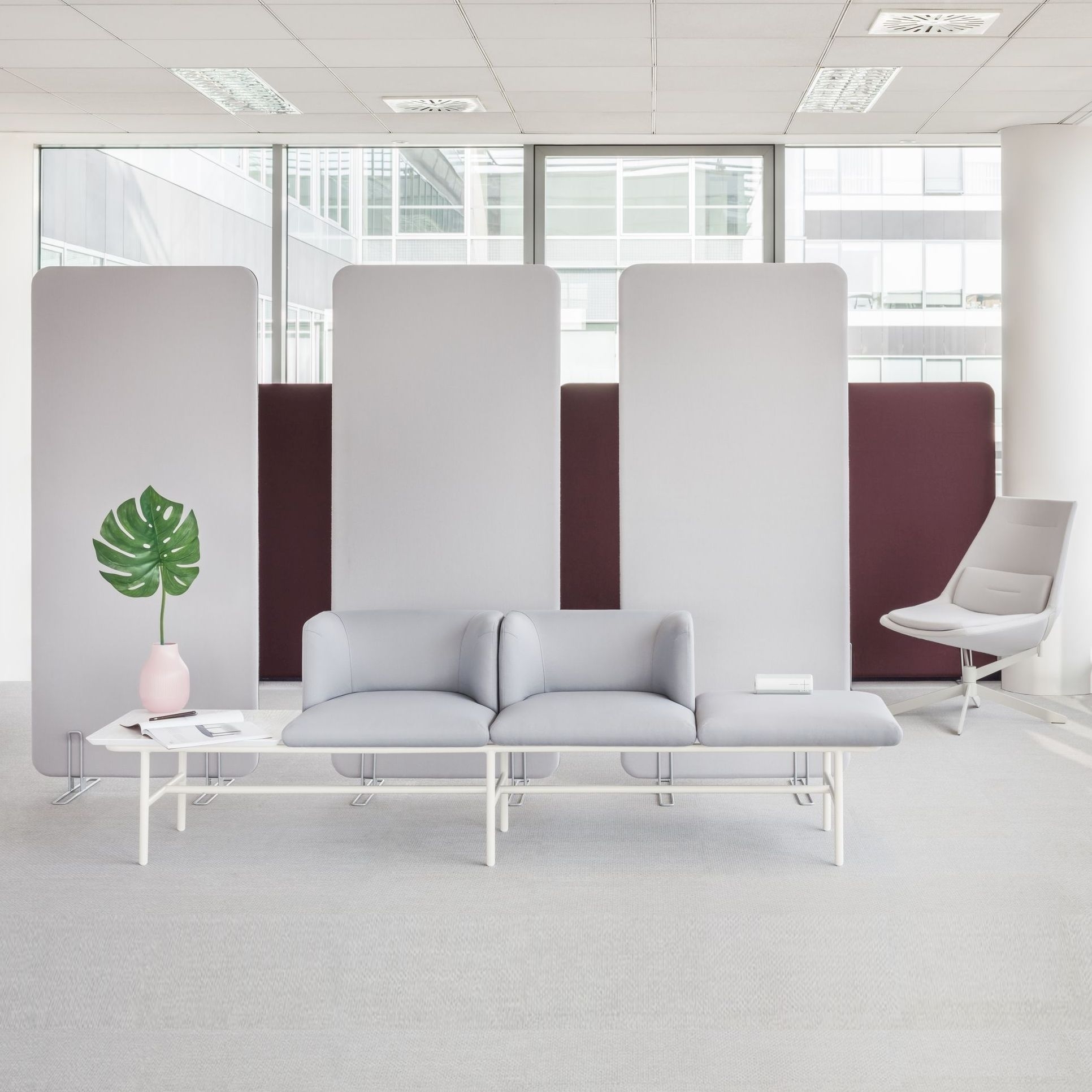 Stellwand Akustik, optional zweifarbig | Inwerk Büromöbel