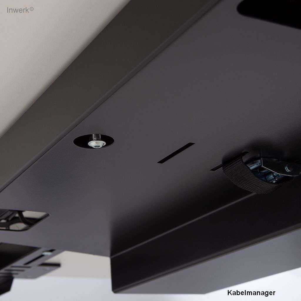 Höhenverstellbarer Schreibtisch Masterlift 4, s/w | Inwerk Büromöbel